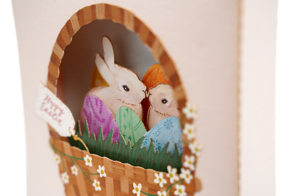 Easter Basket 3d pop up card - 3d easter cards – Make a Scene Cards